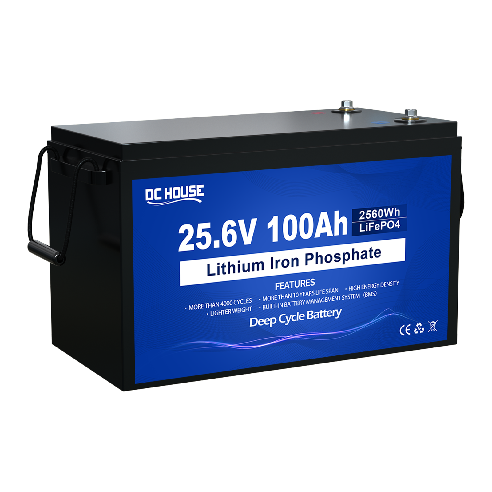 24V 100Ah Deep Cycle LiFePO4 Lithium Battery | DC HOUSE