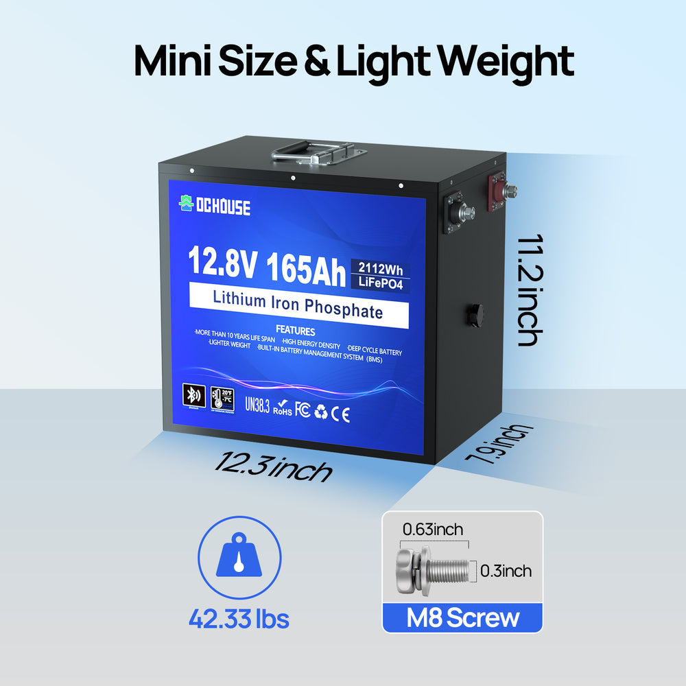 DC HOUSE 12V LiFePO4 Battery | Long Life Power for RV, Solar & Marine